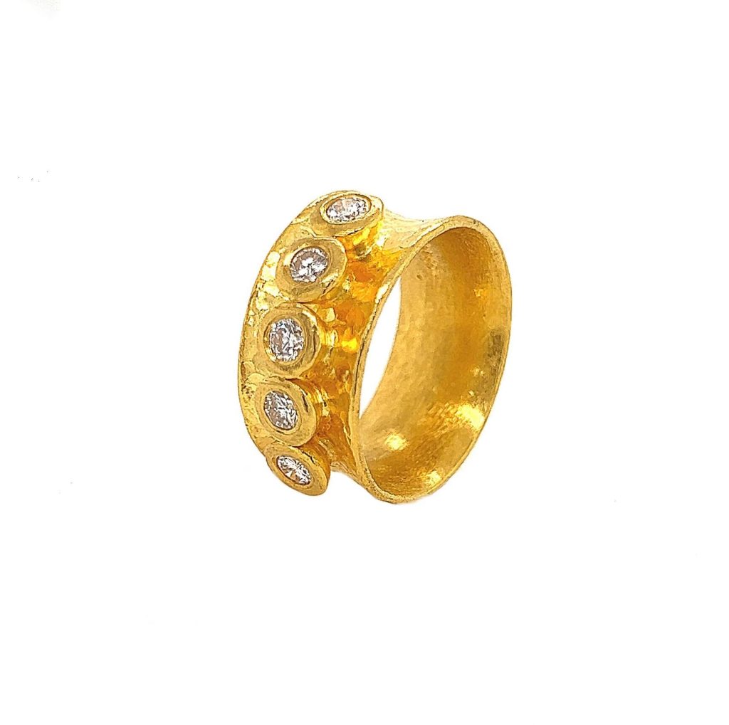 Diamond Concave Ring – Ara 24K Collections
